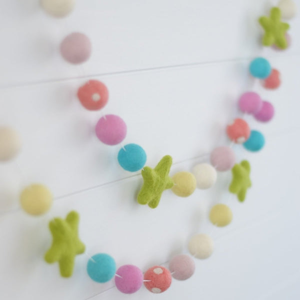 Designer Felt Ball Garlands by Tik Tak Design Co.