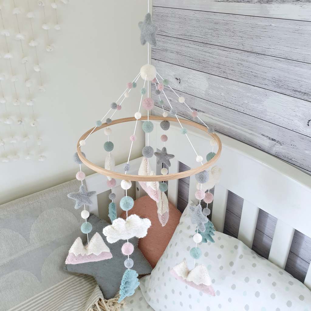 Woodland Crib Mobile | Handmade Baby Mobile by Tik Tak Design Co.