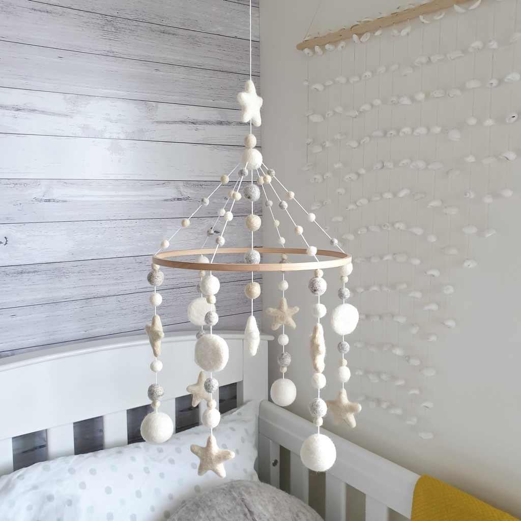 Neutral Baby Mobile Gorgeous and Soothing with All Natural Fibres - Tik ...
