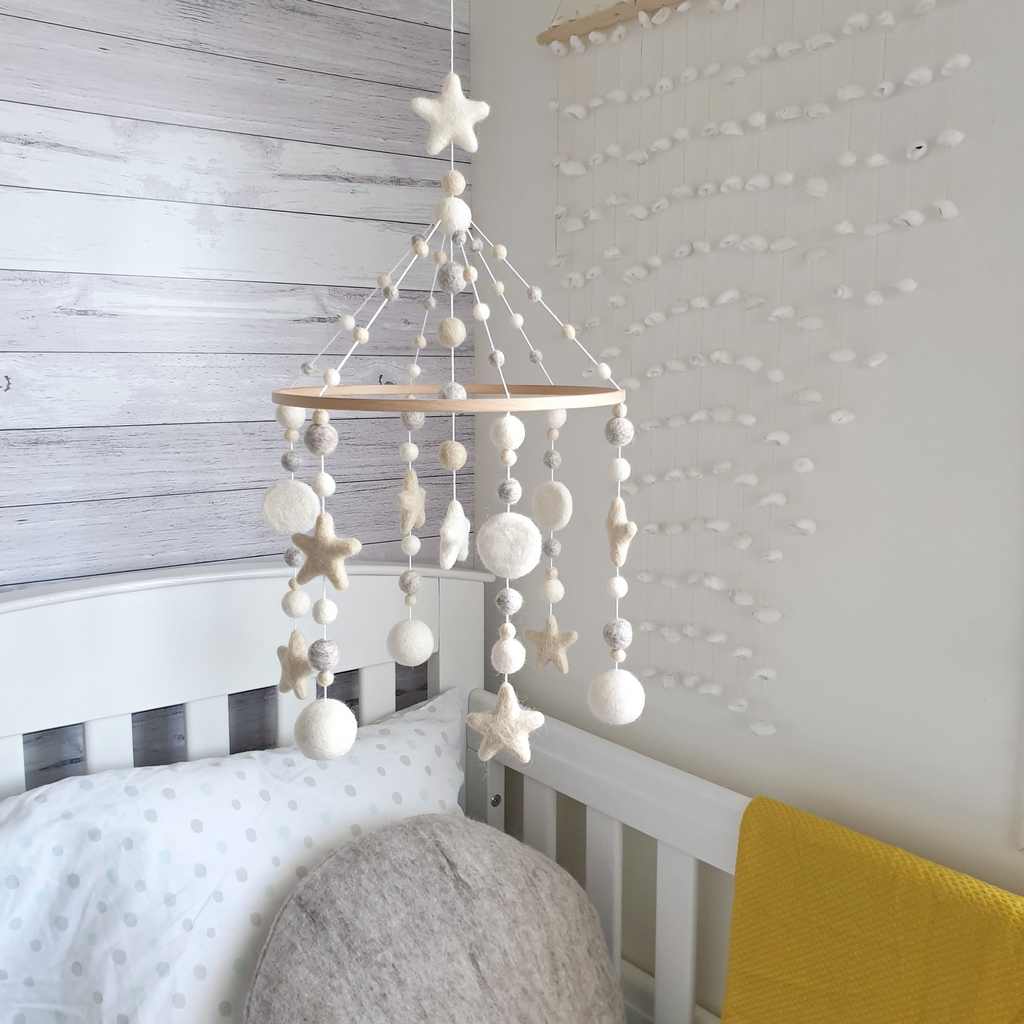 Neutral Baby Mobile Gorgeous and Soothing with All Natural Fibres - Tik ...